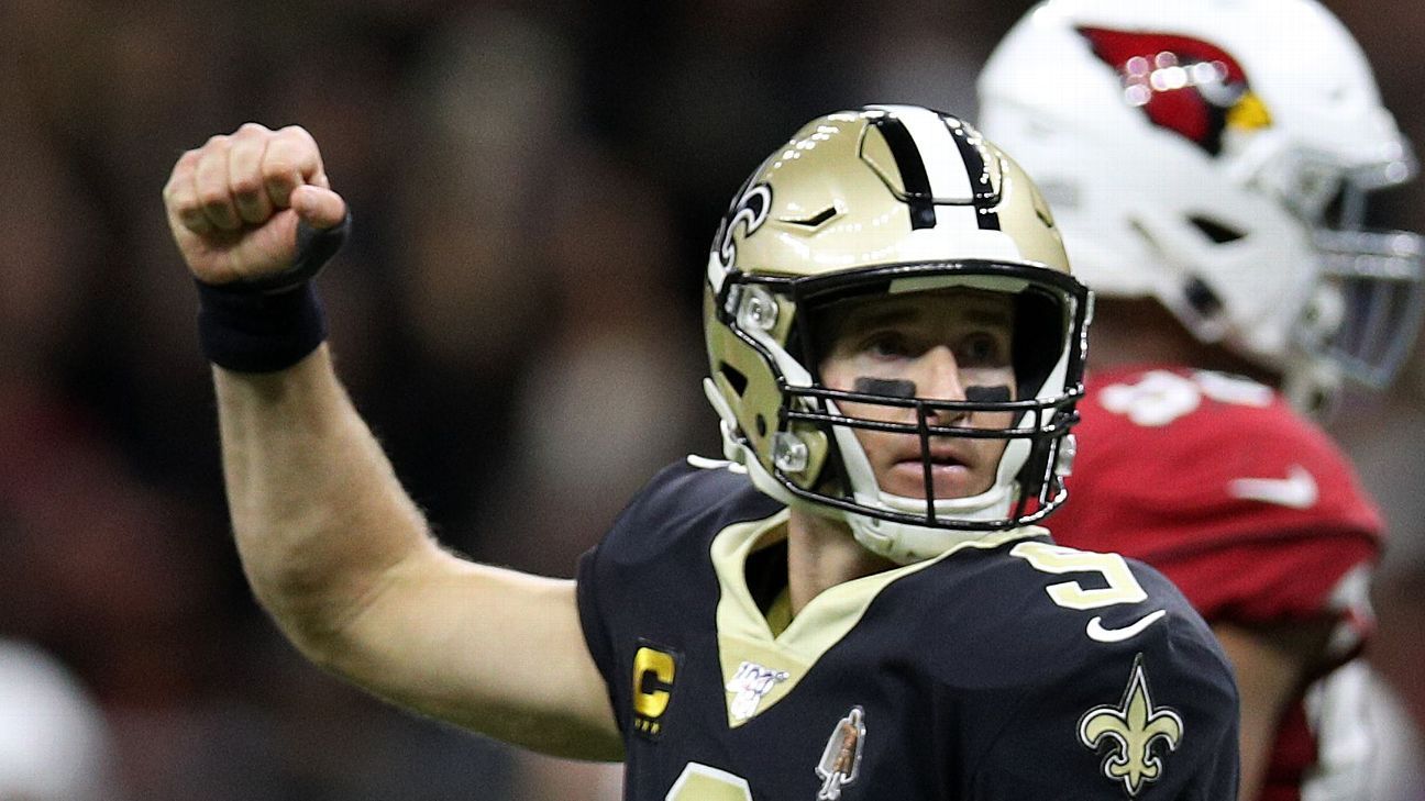 Drew Brees vuelve encendido; lanza tres pases de touchdown vs. Arizona