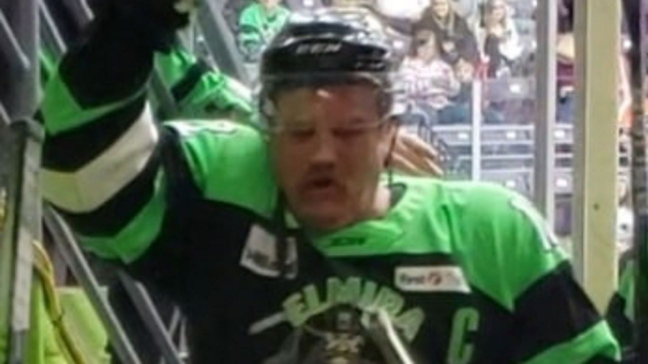 Hockey owner, 55, suits up as emergency player for his team - ESPN