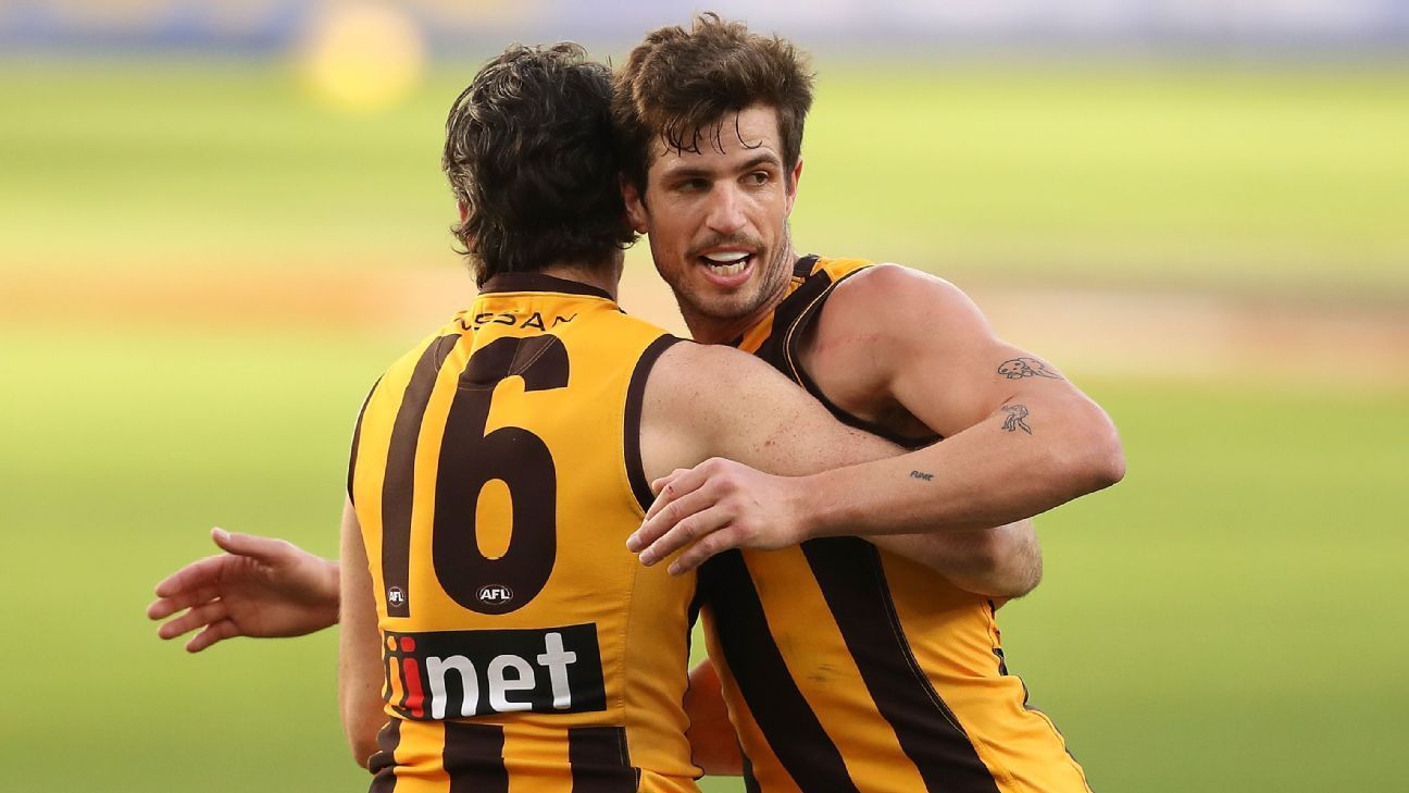 AFL Hawthorn snap losing streak with comeback win over Carlton - ESPN