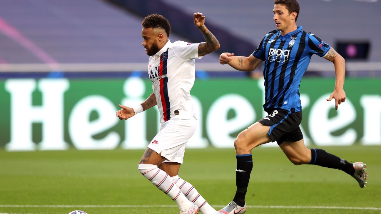 Neymar logró récord de regates en Champions League ante Atalanta - ESPN