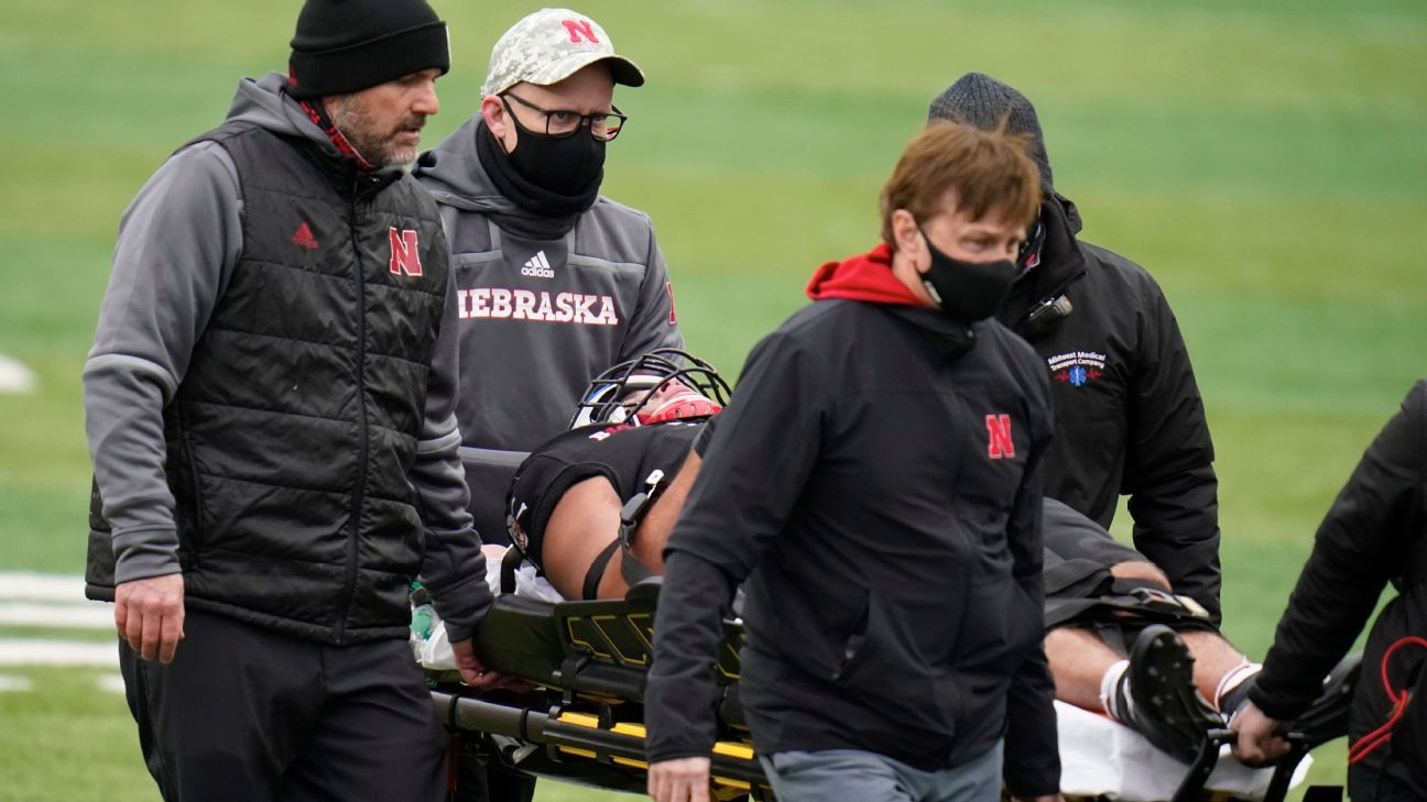 Collin Miller of Nebraska football dealing with spinal concussion - ESPN