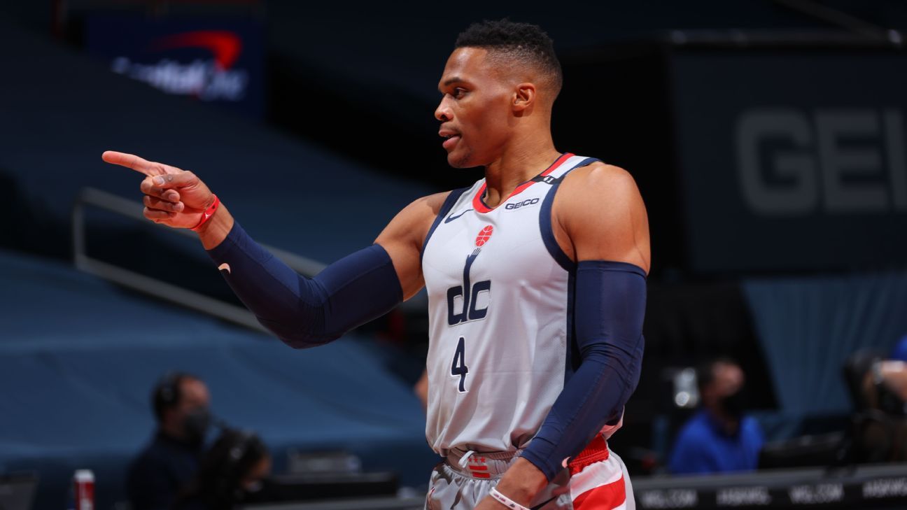 Russell Westbrook de los Washington Wizards fuera al menos una semana ...
