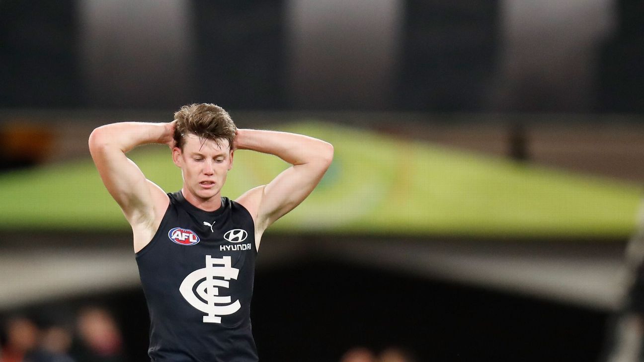 Carlton star Sam Walsh to miss a month of AFL season - ESPN