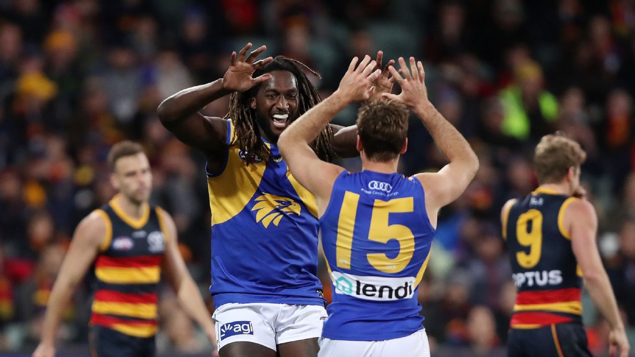 AFL Round 18 Jamie Cripps stars as West Coast Eagles down Adelaide ...