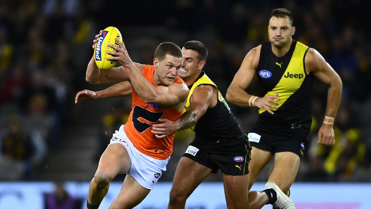 Jacob Hopper re-signs with GWS Giants in AFL - ESPN