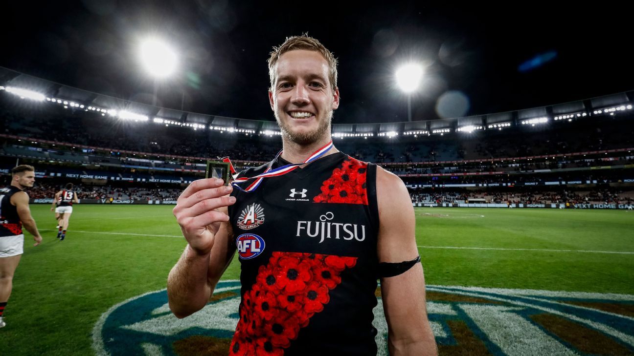 Essendons Darcy Parish Crowned Espns Most Improved Afl Player For