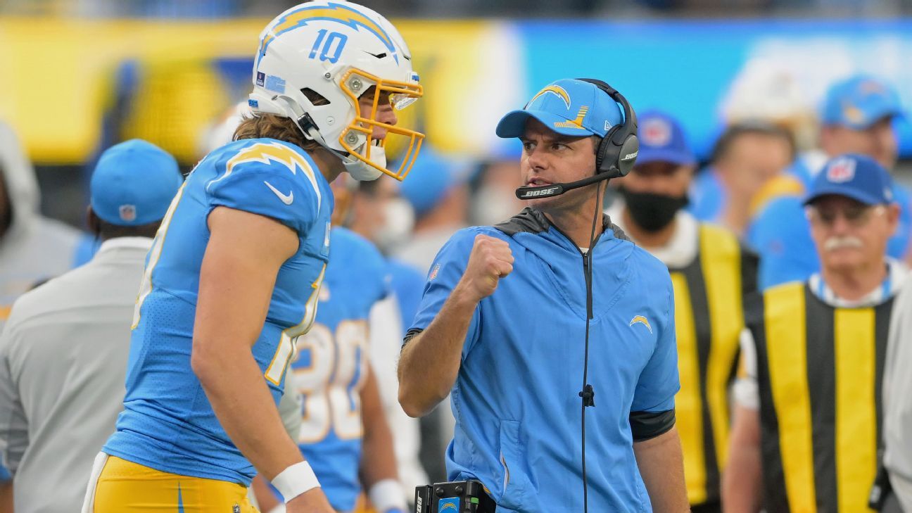 Chargers, Brandon Staley feel they're heading in right direction - ESPN ...