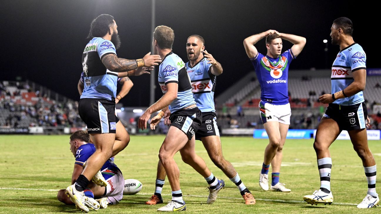 NRL Sharks circle after Warriors squander lead - ESPN