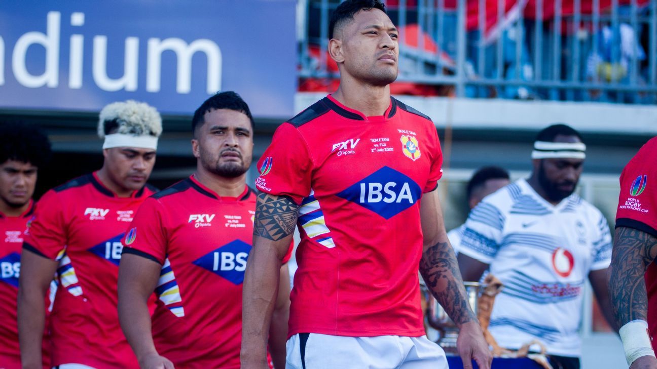 Israel Folau's Test return short-lived as Fiji blank Tonga - ESPN