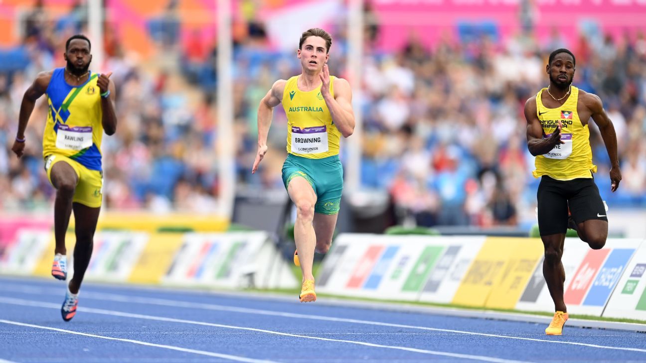 Rohan Browning, Jake Doran through to 100m semis - ESPN