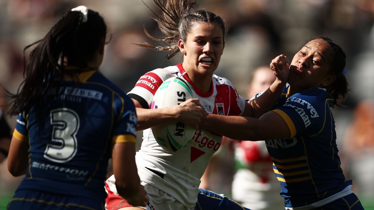 NRL Round 24 Dragons secure gritty NRLW win over Eels, Knights remain ...