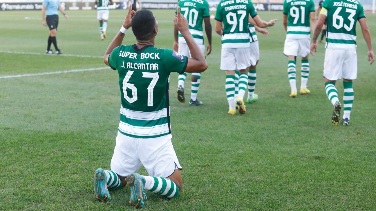 Jesús Alcántar se estrenó como goleador en Europa con el Sporting ...