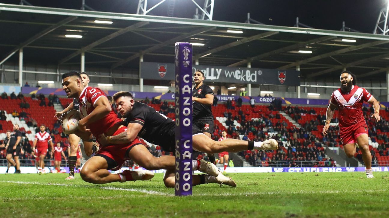 Tonga stutter to RLWC win over Wales - ESPN