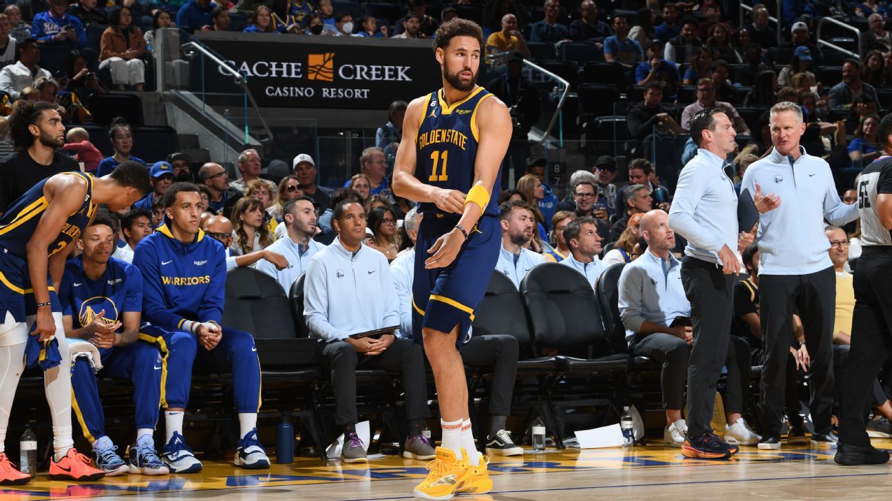 Restricción de minutos 'frena' ritmo de Klay Thompson - ESPN