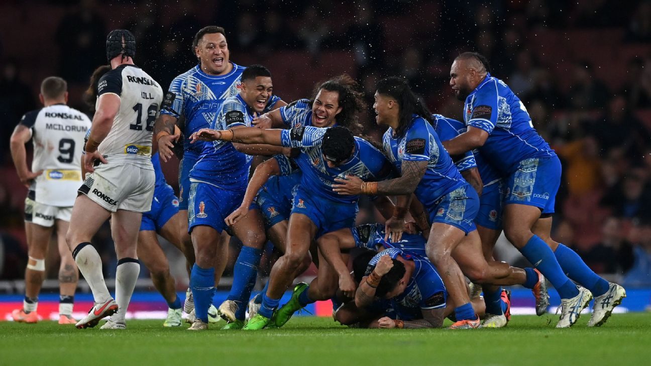 The Rock's message for Samoan RLWC team ahead of World Cup final - ESPN