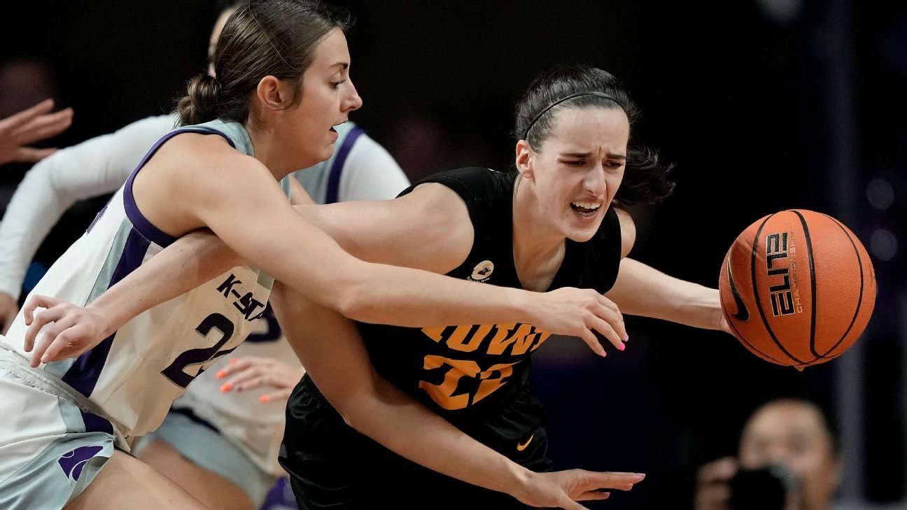 Iowa's Caitlin Clark day-to-day after injuring ankle against Kansas ...