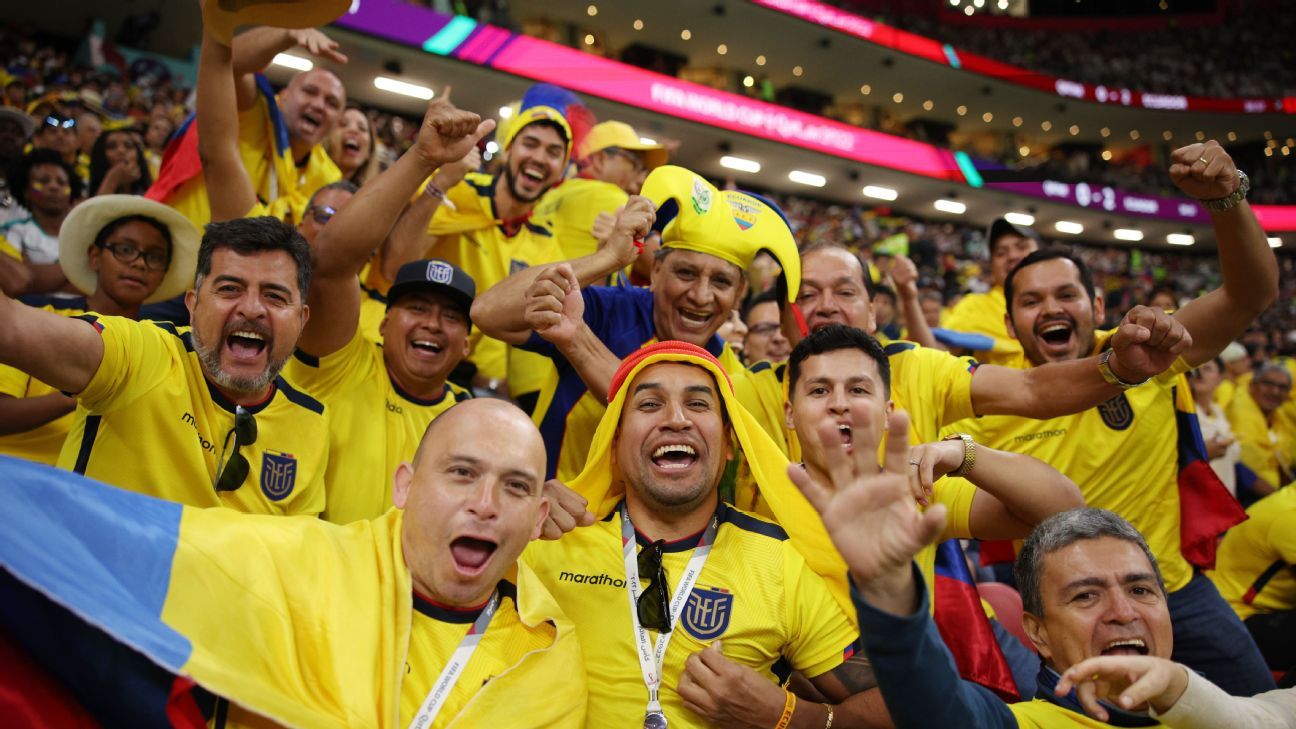 El hit de los hinchas de Ecuador en el partido inaugural de la Copa del ...