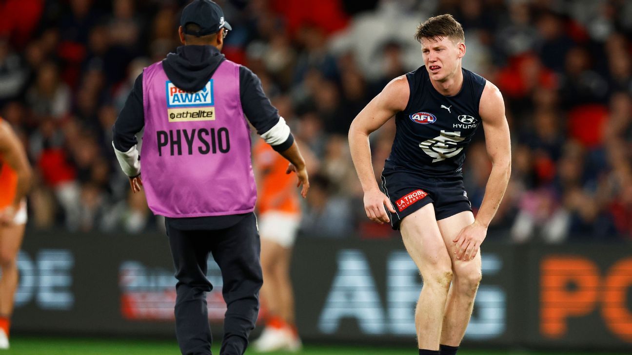 AFL Carlton Blues optimistic on star Sam Walsh's health - ESPN