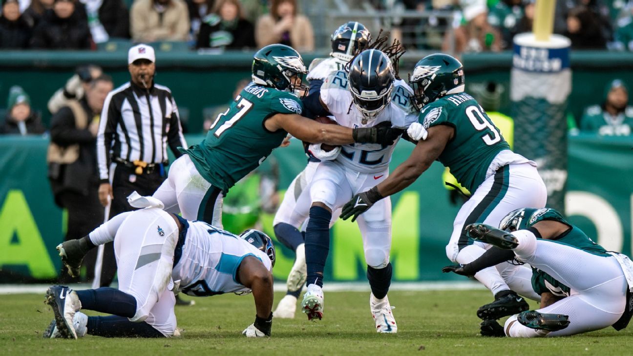 Titans RB Derrick Henry shoulders blame for run-game woes - ESPN ...