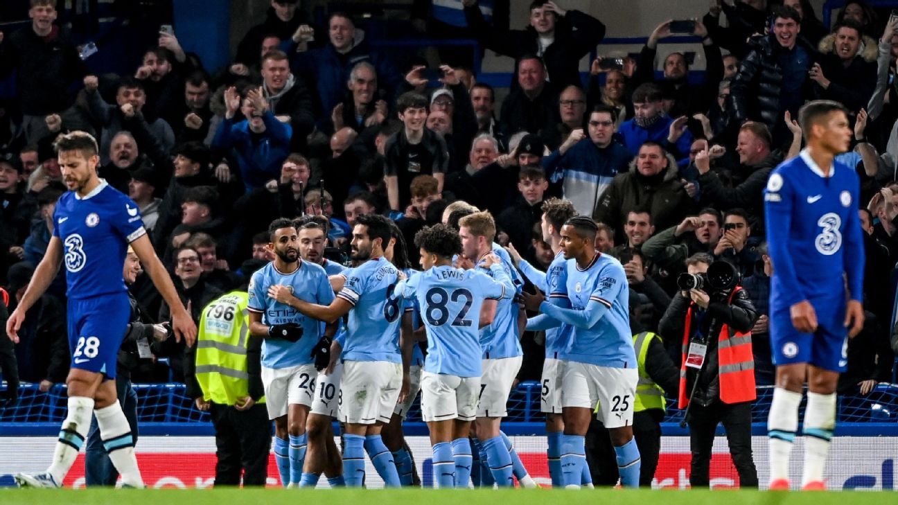 City vence em Stamford Bridge, segue caça ao Arsenal e agrava crise do ...