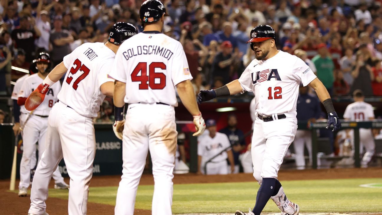Campeón Estados Unidos remontó ante Gran Bretaña en inicio de defensa de título del WBC - ESPN