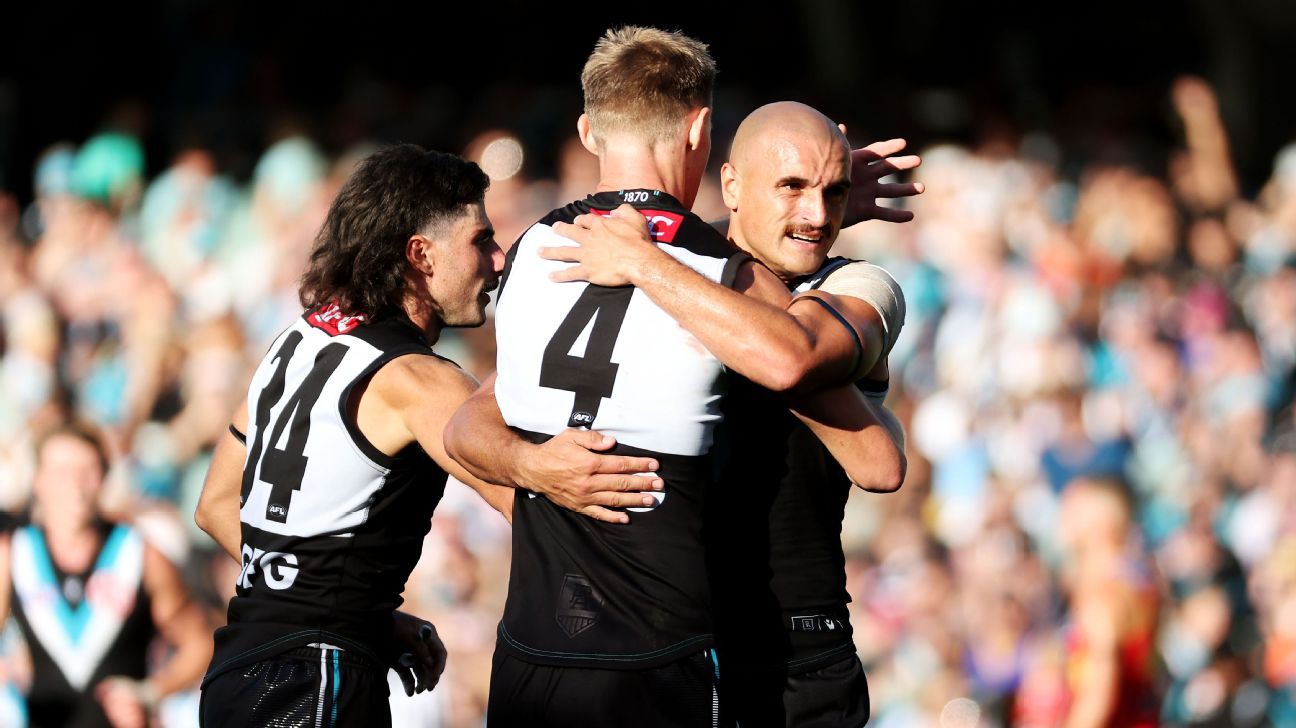 Port recruits fire in 54-point victory over Brisbane - ESPN