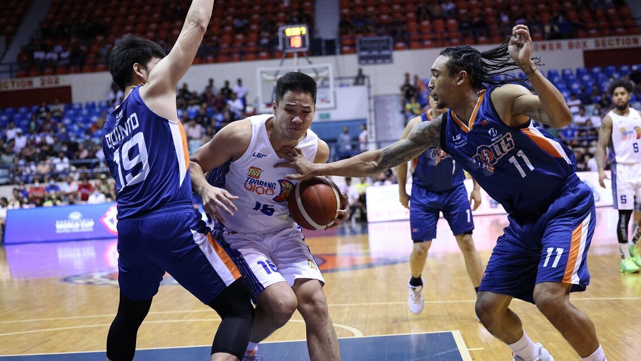 TNT Tropang Giga cruise to a 110-80 thrashing of the Meralco Bolts in PBA Governors' Cup ...