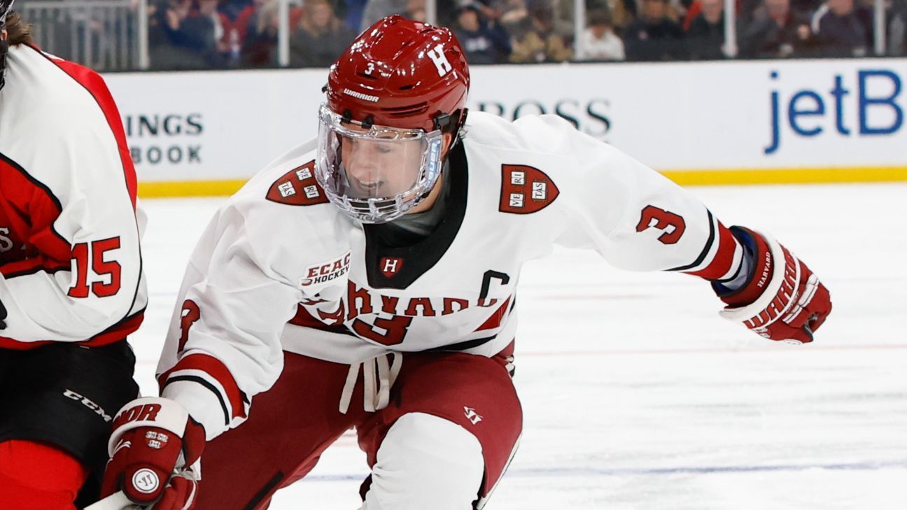 Sharks sign former Harvard D Henry Thrun to 2-year deal - ESPN