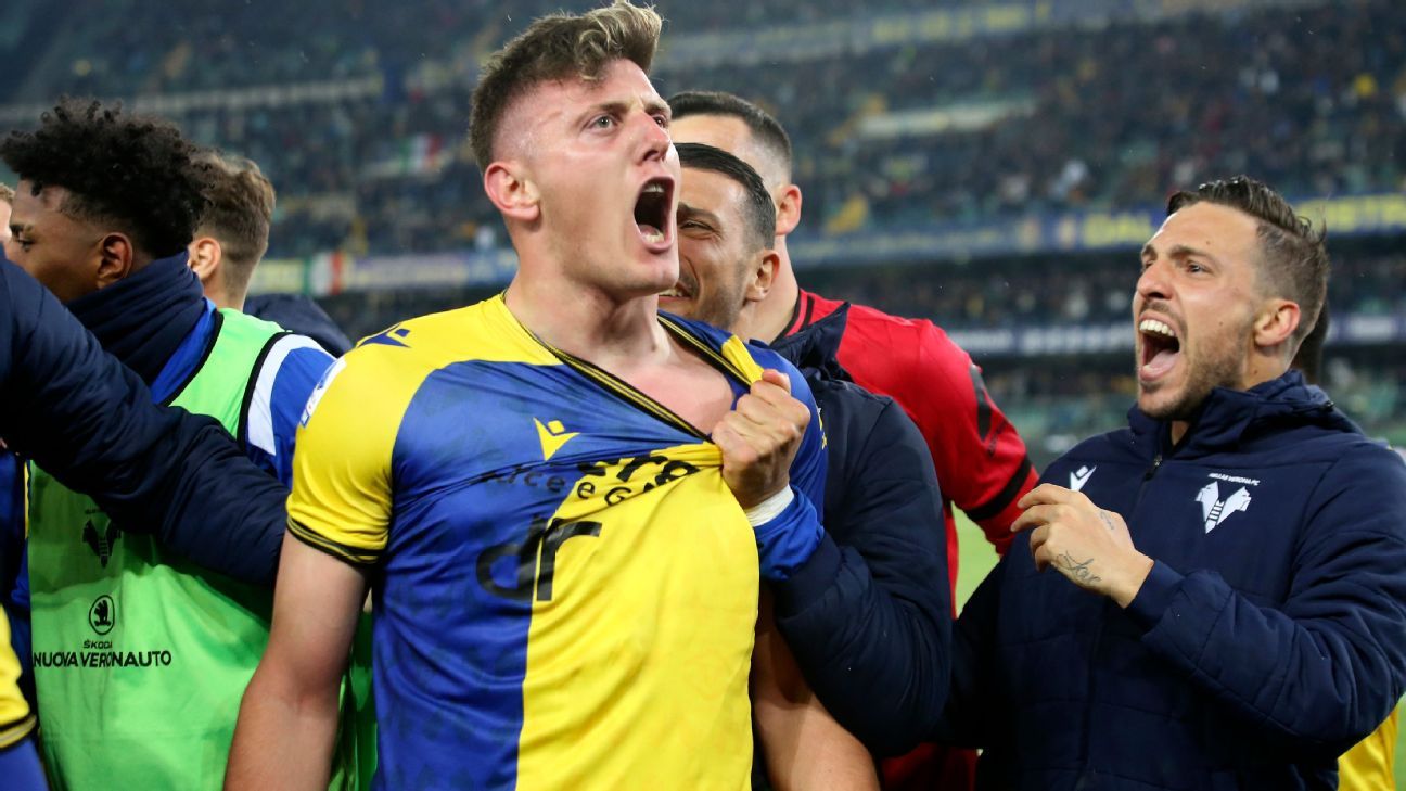Adolfo Gaich le dio la victoria al Verona en el último minuto - ESPN