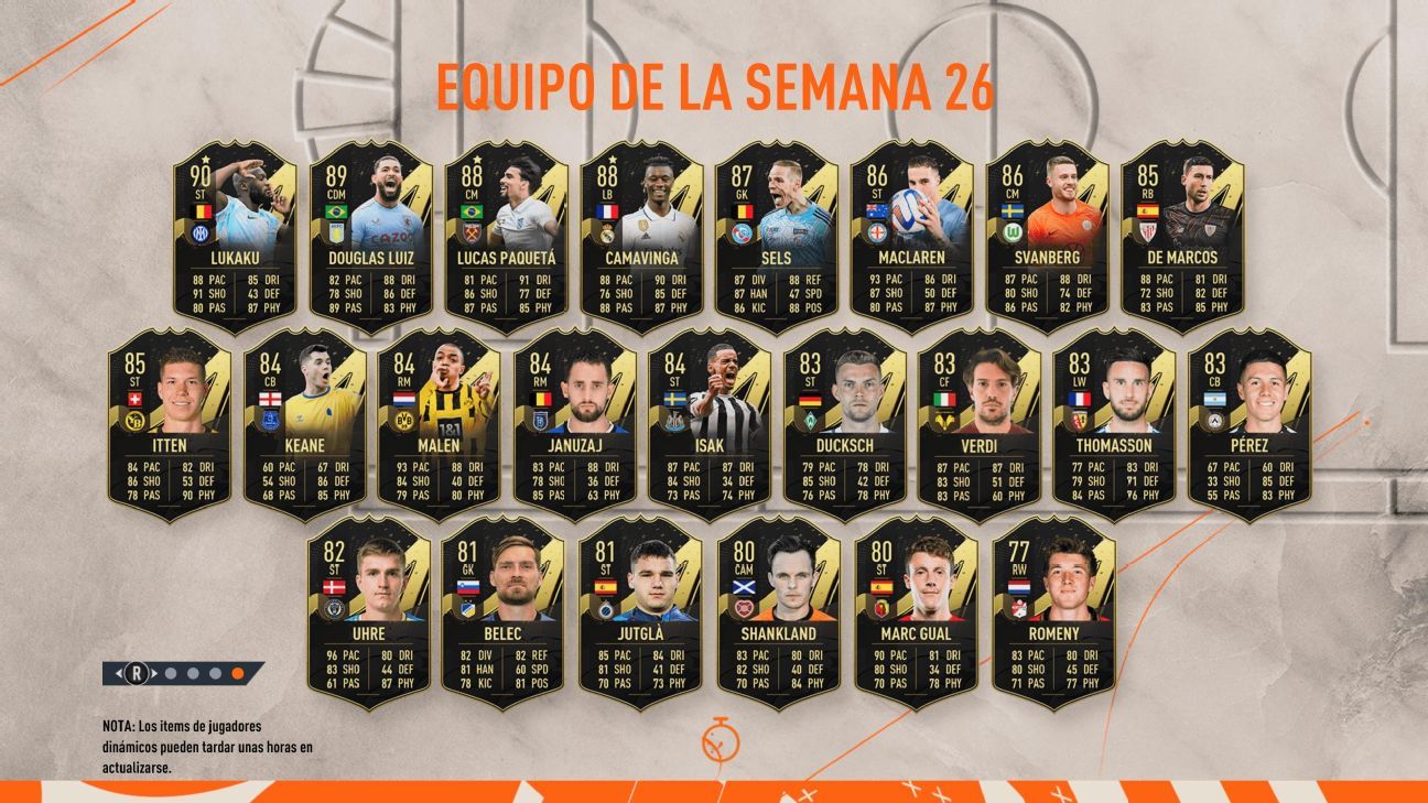 Lukaku, Camavinga y Paquetá incluidos en el último Equipo de la Semana ...