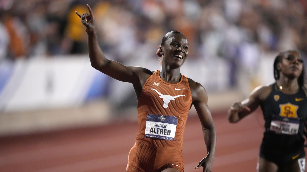 Julien Alfred, Texas women win NCAA outdoor track titles - ESPN