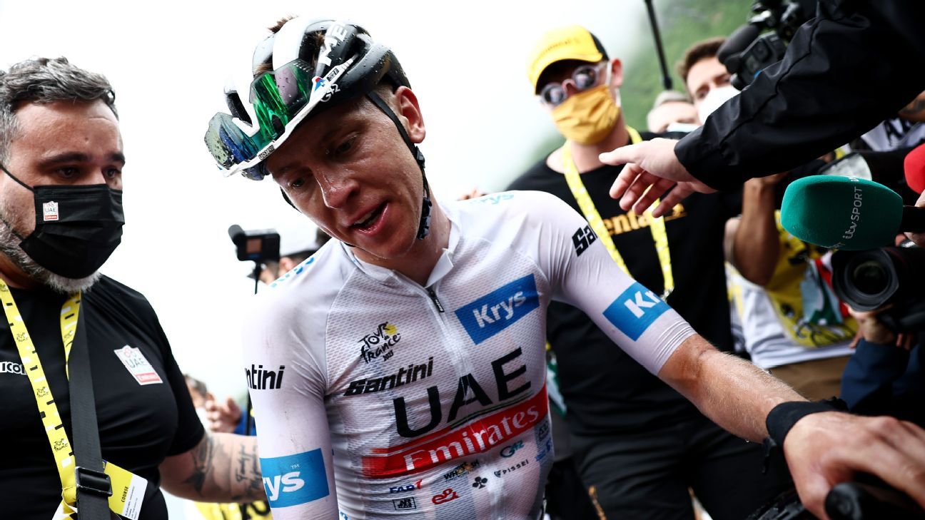 Tadej Pogacar wins stage as Jonas Vingegaard takes yellow jersey - ESPN