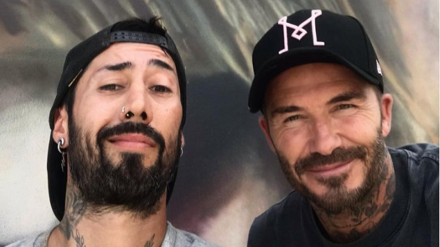 David Beckham visitó el impactante mural de Lionel Messi en Miami - ESPN