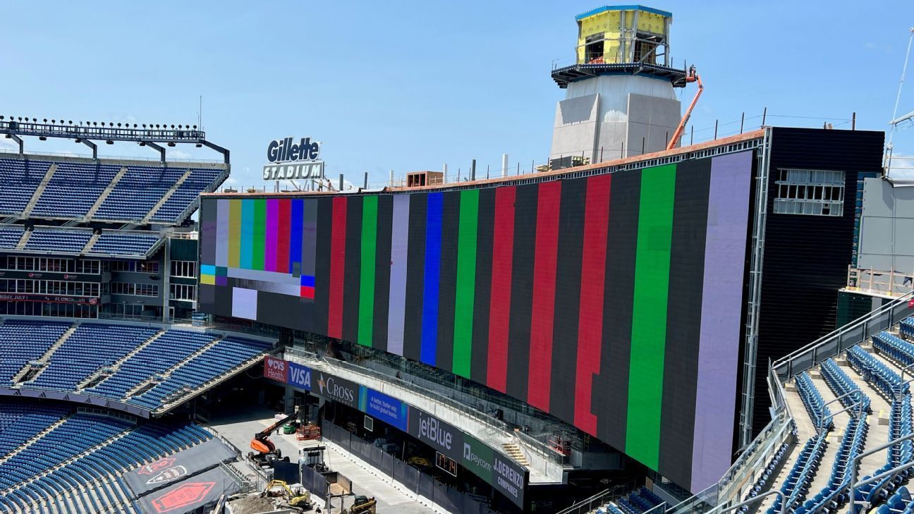 Patriots presumen nueva pantalla y faro en renovado Gillette Stadium - ESPN
