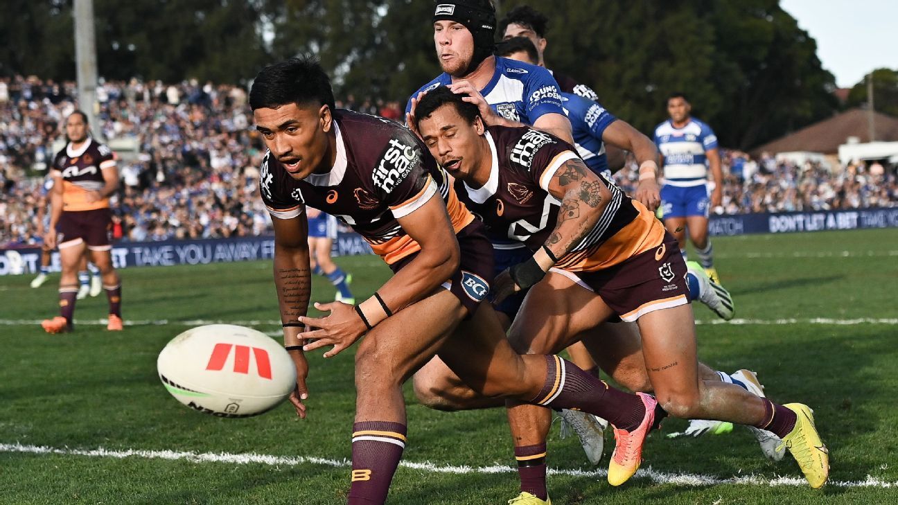 Cobbo binned as Broncos beat Bulldogs, go top in NRL - ESPN