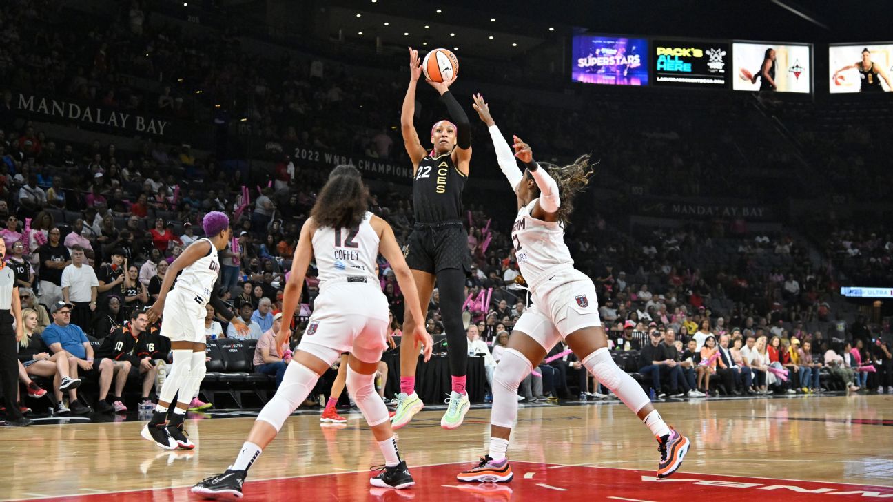 Aces first to clinch playoff spot, roll to eighth straight win - ESPN