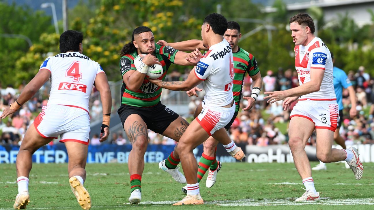 Rabbitohs back in NRL top eight after Dragons win - ESPN