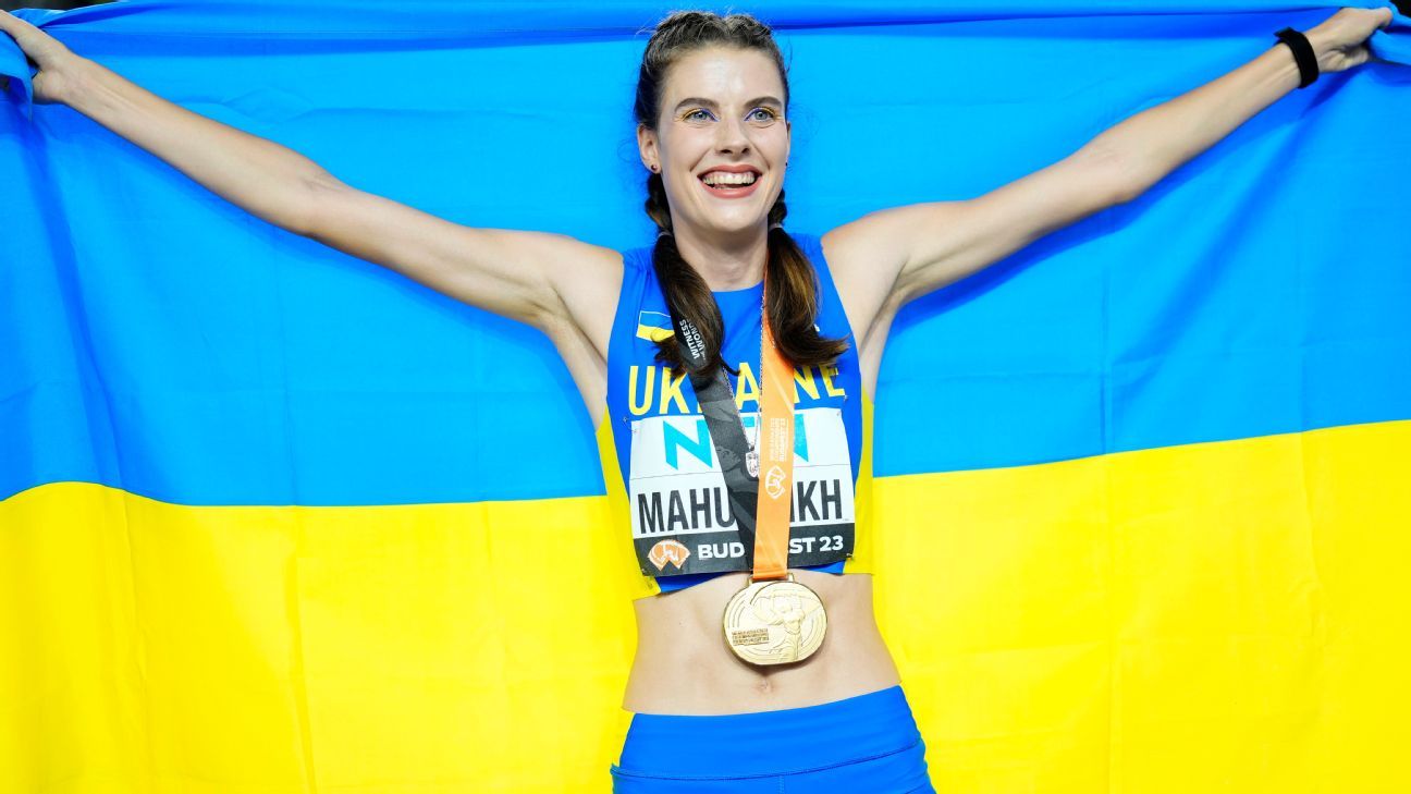 Ukraine's Yaroslava Mahuchikh wins gold to close track championships - ESPN
