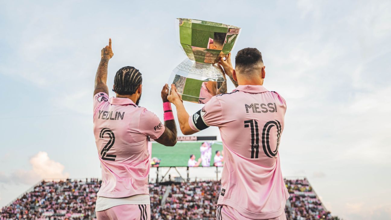 El Inter Miami de Messi ofreció el trofeo de la Leagues Cup - ESPN