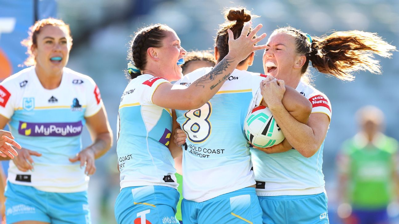 NRLW Round 9 Titans seal finals spot, Cronulla post record NRLW win - ESPN