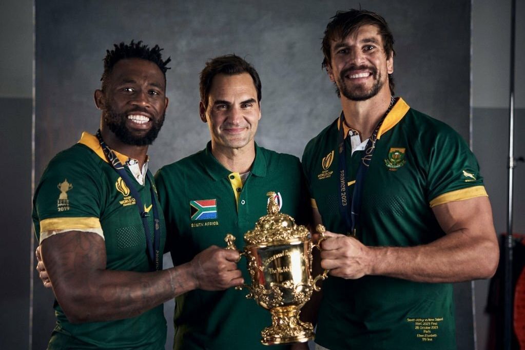 Roger Federer se prendió a la fiesta de los Springboks - ESPN
