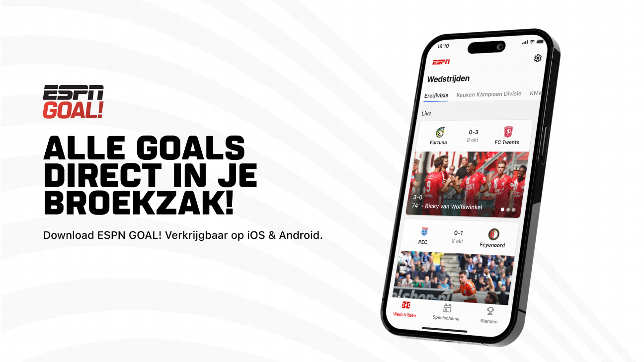 Download nu de nieuwe ESPN GOAL! app - ESPN
