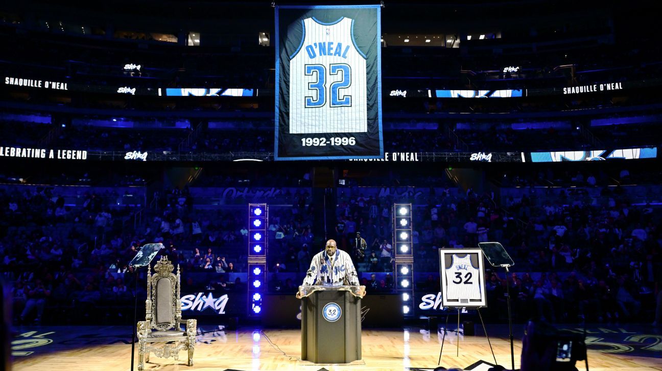 Jersey #32 del Shaq, primero en ser retirado por el Orlando Magic - ESPN