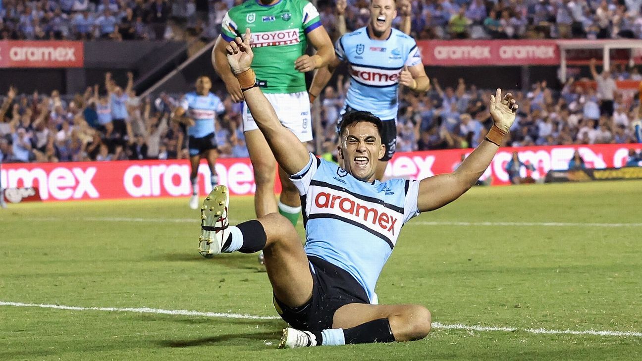 NRL: Sharks pull off remarkable comeback to down Canberra - ESPN