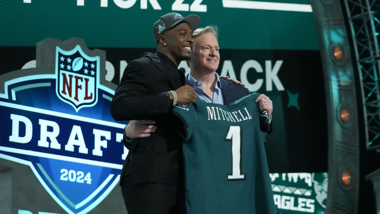 Eagles rookies Mitchell, DeJean have chance to start for Eagles - ESPN