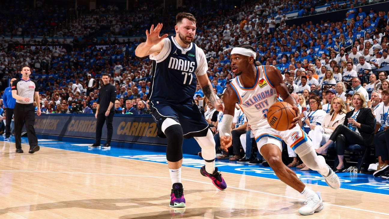Shai supera Doncic, Thunder amassa Mavericks e abre 1 a 0 nas semifinais do Oeste na NBA - ESPN