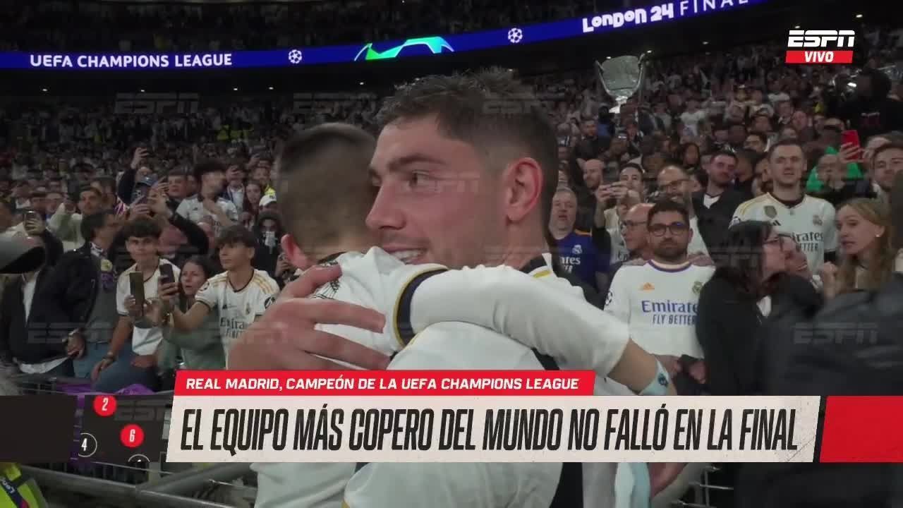 Champions League en familia: el emotivo festejo de Fede Valverde junto ...