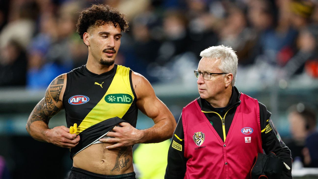 AFL: Injury-hit Richmond Tigers confirm ACL rupture to forward Mykelti ...