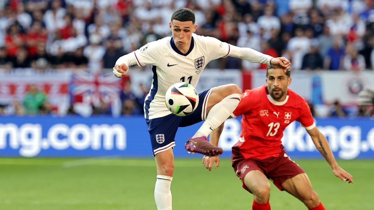 Suiza e Inglaterra jugaron un primer tiempo histórico en la Eurocopa - ESPN