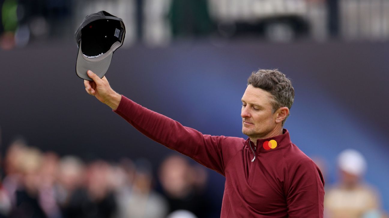 Justin Rose 'choking back tears' after flirtation with Open title - ESPN